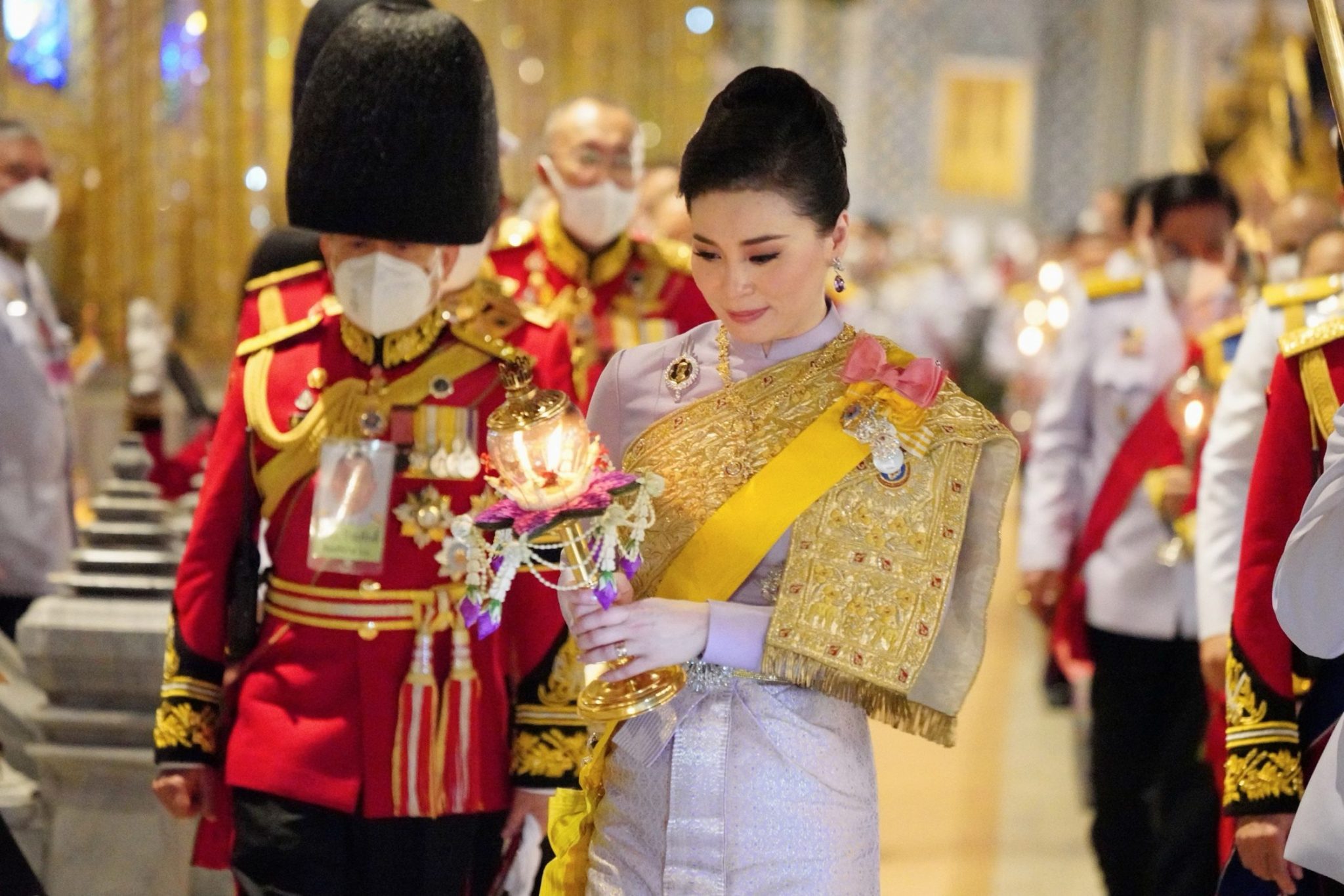 On the 45th birthday of Queen Suthida of Thailand, Maha accompanied her ...