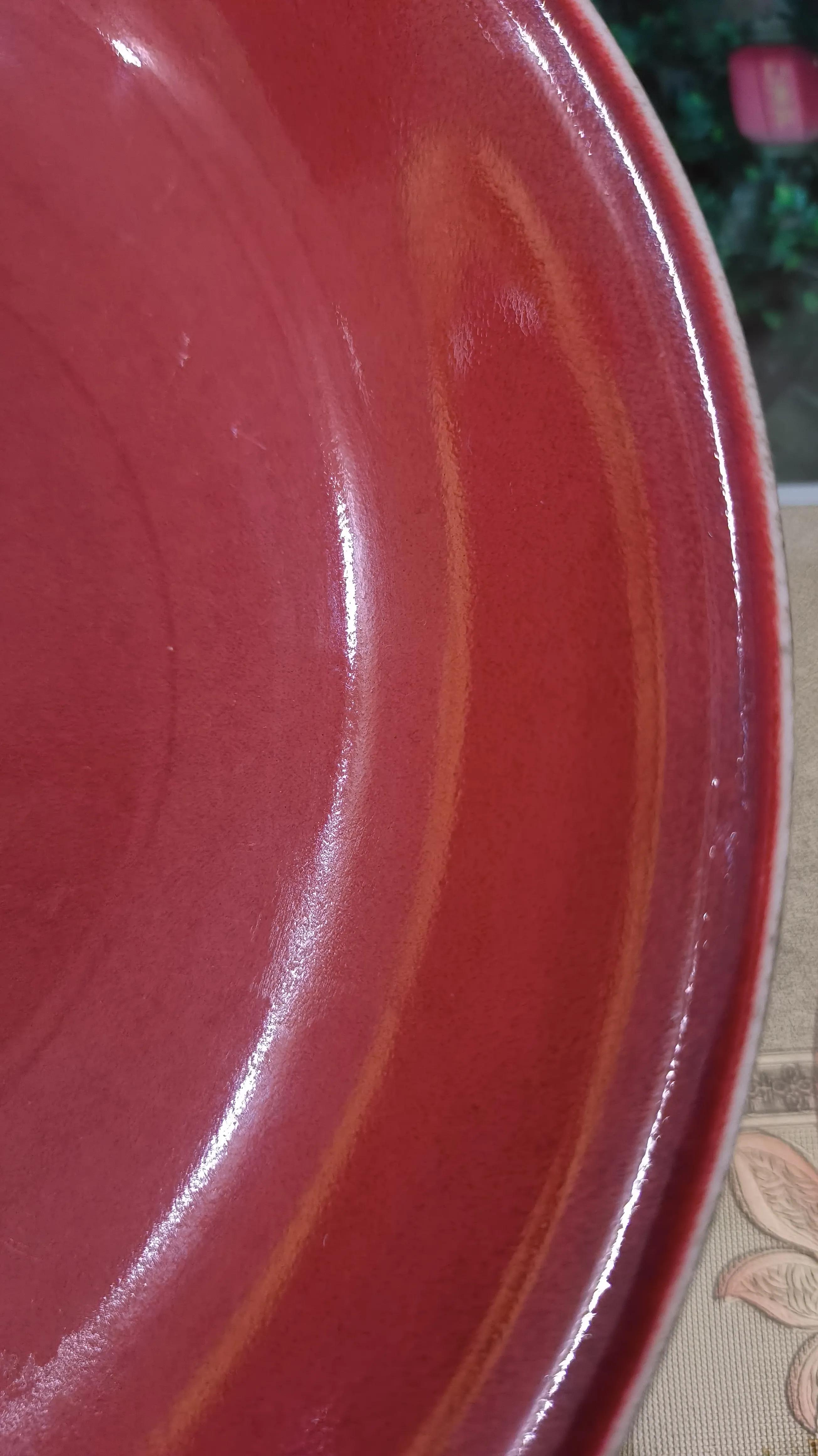 Ming Xuande Ruby Red Glaze Dish - iMedia