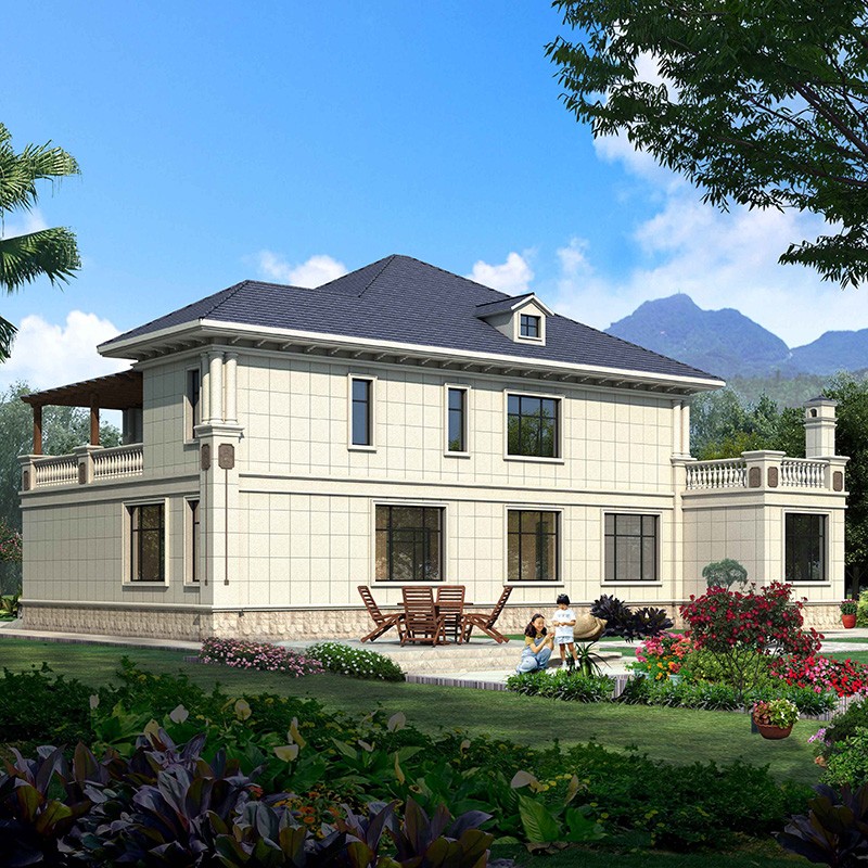 The two-story European-style apartment with a width of 20 meters and a ...