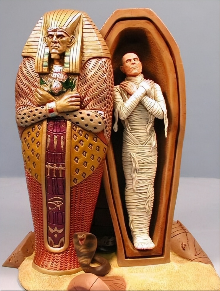 Egyptian mummy representing eternity and immortality after death, a ...