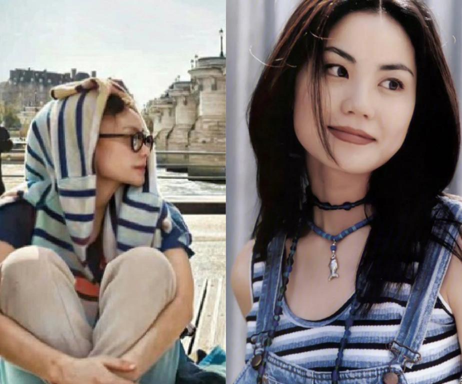 The group photo of Faye Wong and Li Yan in France was exposed, the two ...