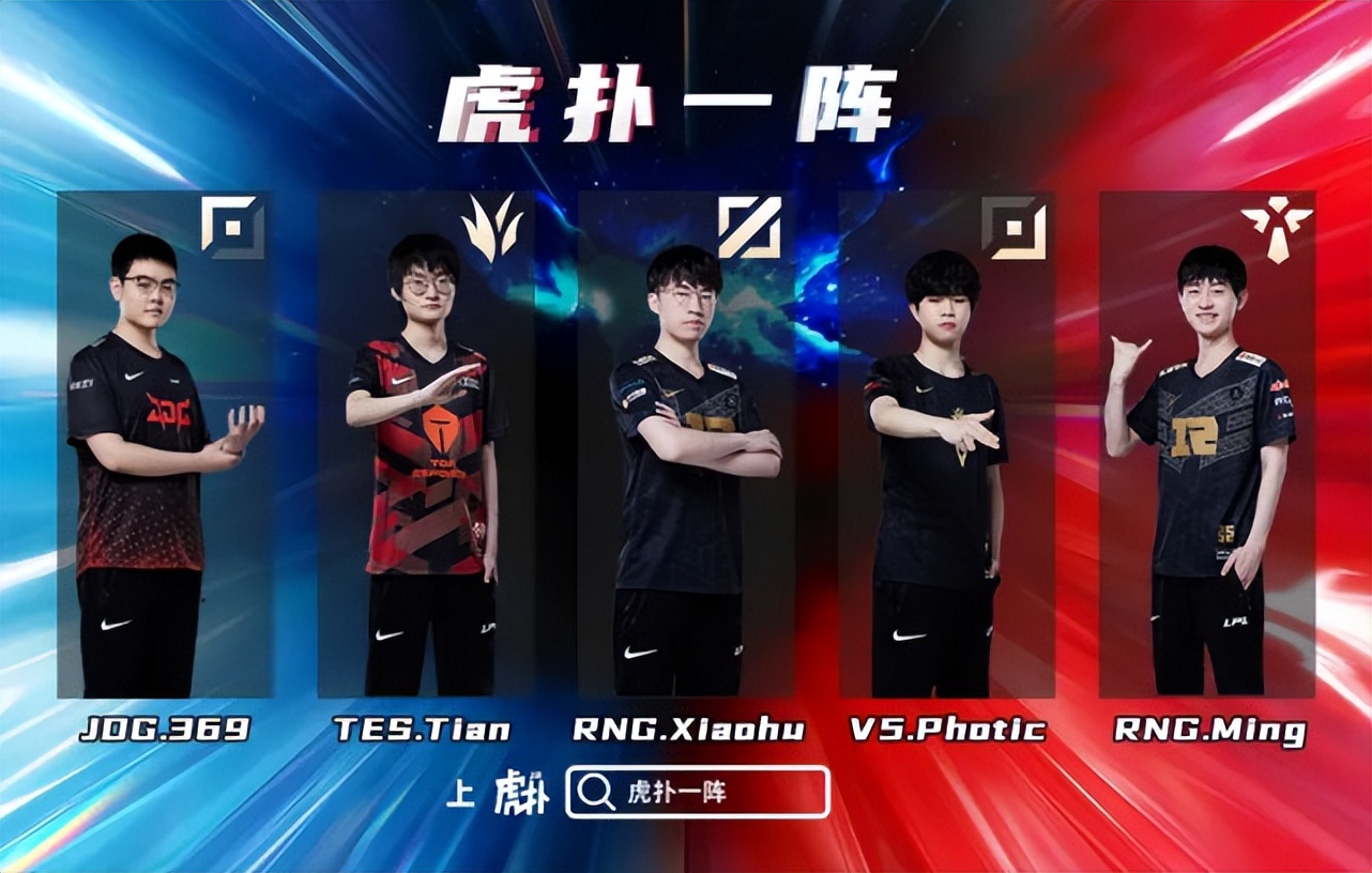 Hupu netizens selected the best lineup of the LPL regular season: 369, Tian, Xiaohu, Photic ...