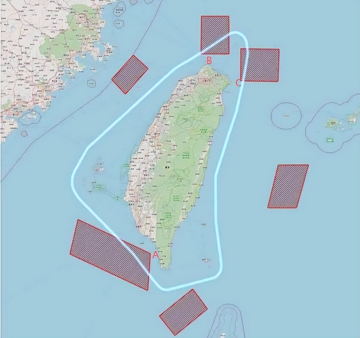 The People's Liberation Army carried out exercises along the coastline ...