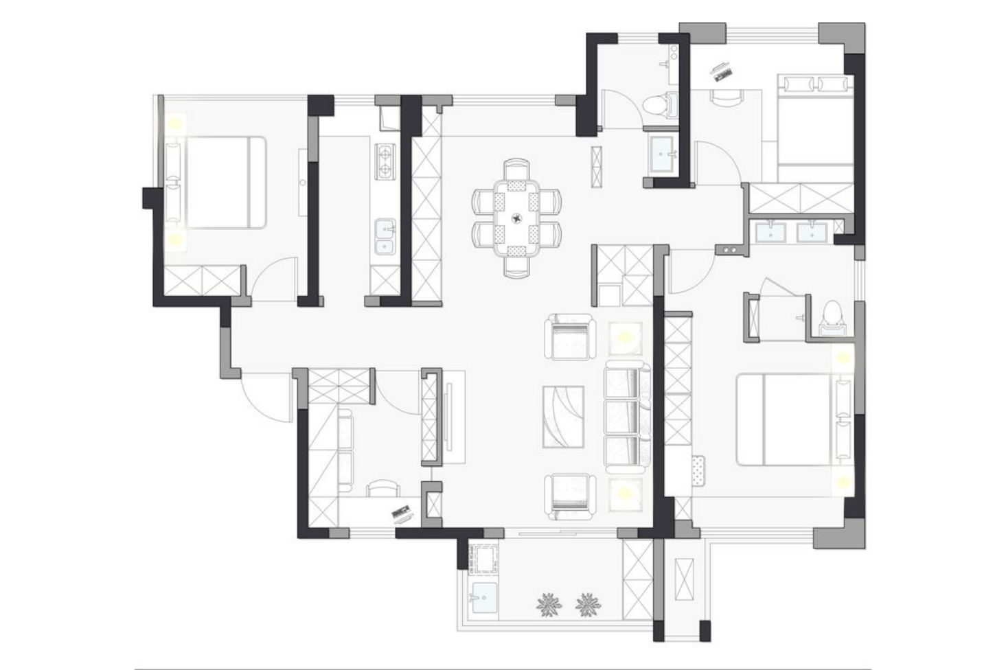 The 130-square-meter strange apartment has turned into a beautiful view ...