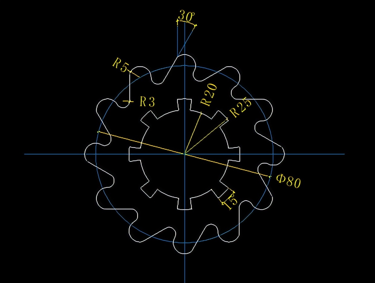 Multiple Use of CAD Trim Commands and Circular Array Drawing Exercises ...