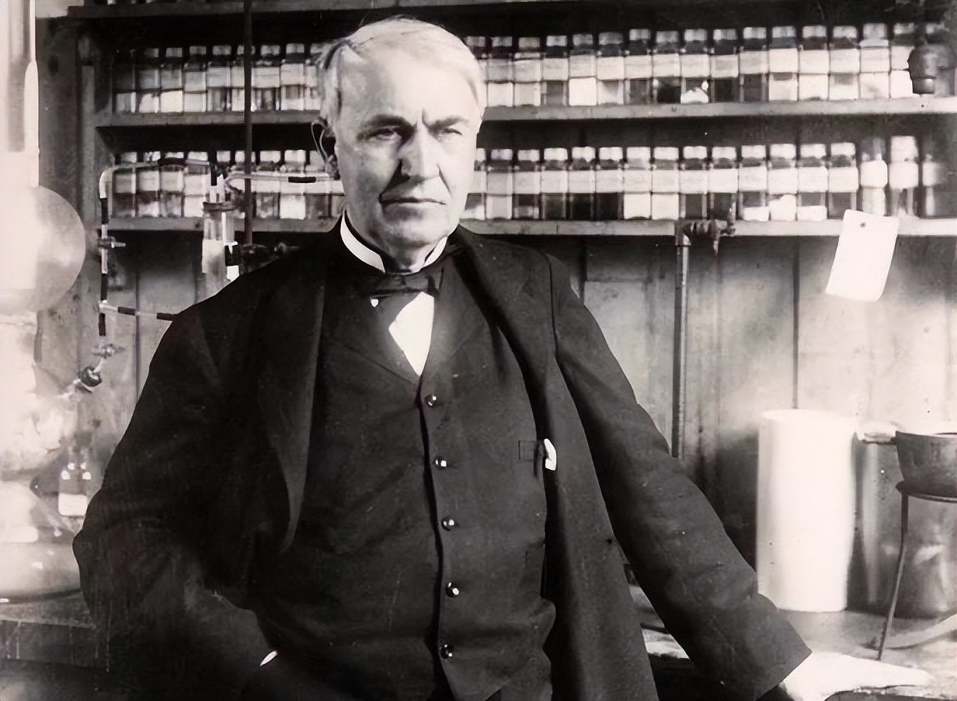 Edison, the genius, invented the light bulb, surpassed the light bulb ...