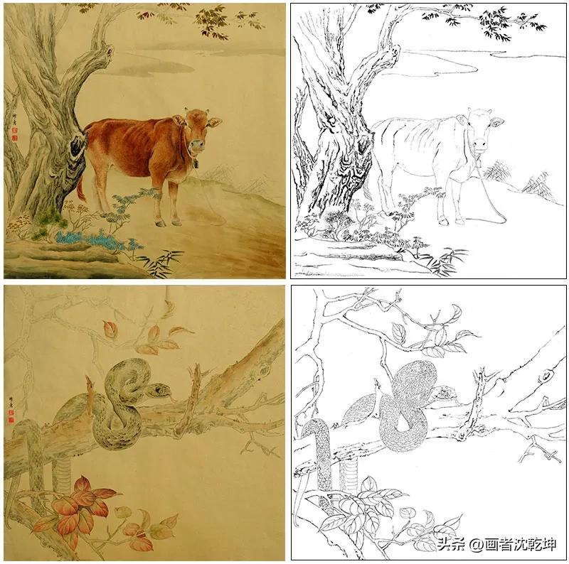Twelve sketches of Sun Xizhi's meticulous painting of the Chinese ...