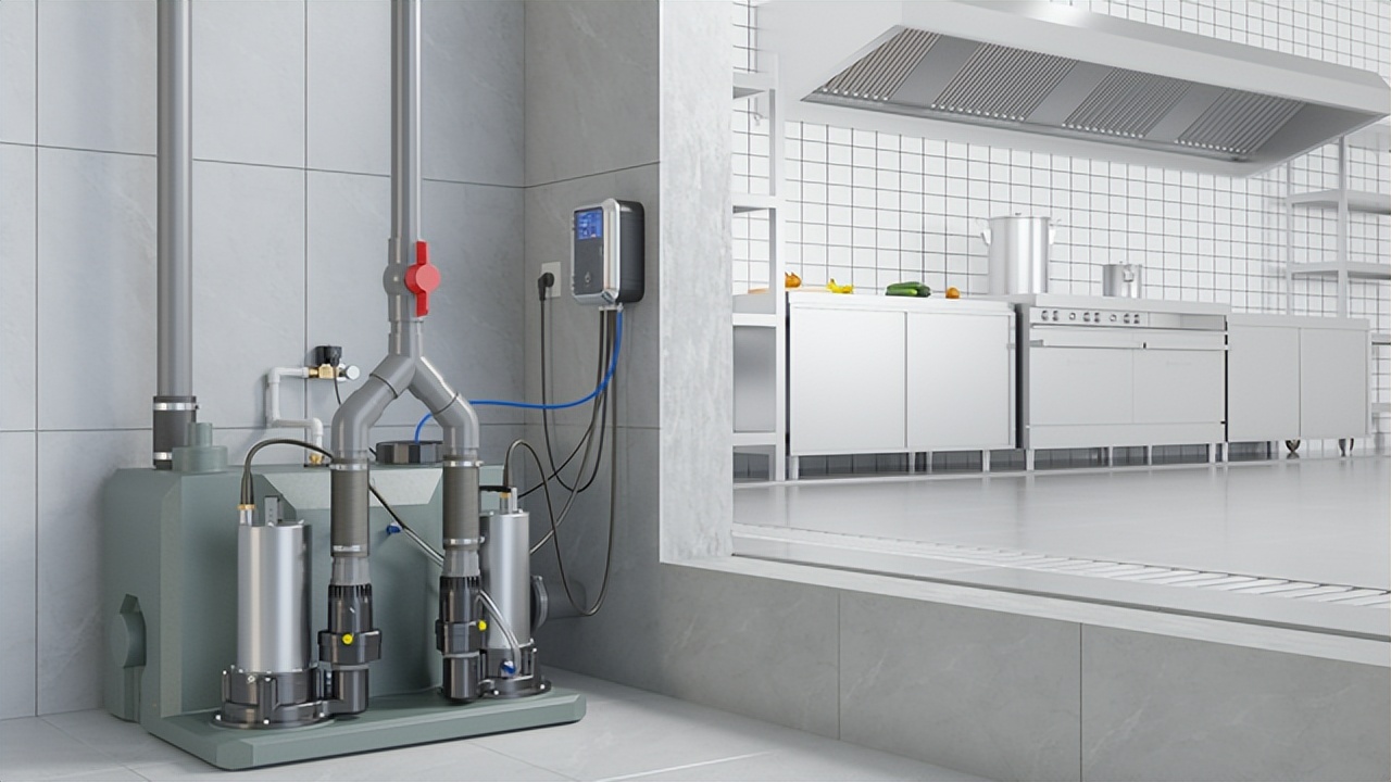 Smart sewage riser for basement drainage to prevent odors from emitting ...