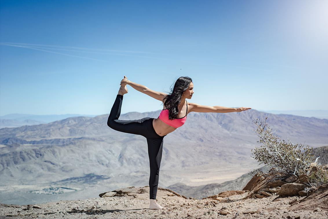 One wrong step, one wrong step, yoga moves are not easy! It doesn't ...