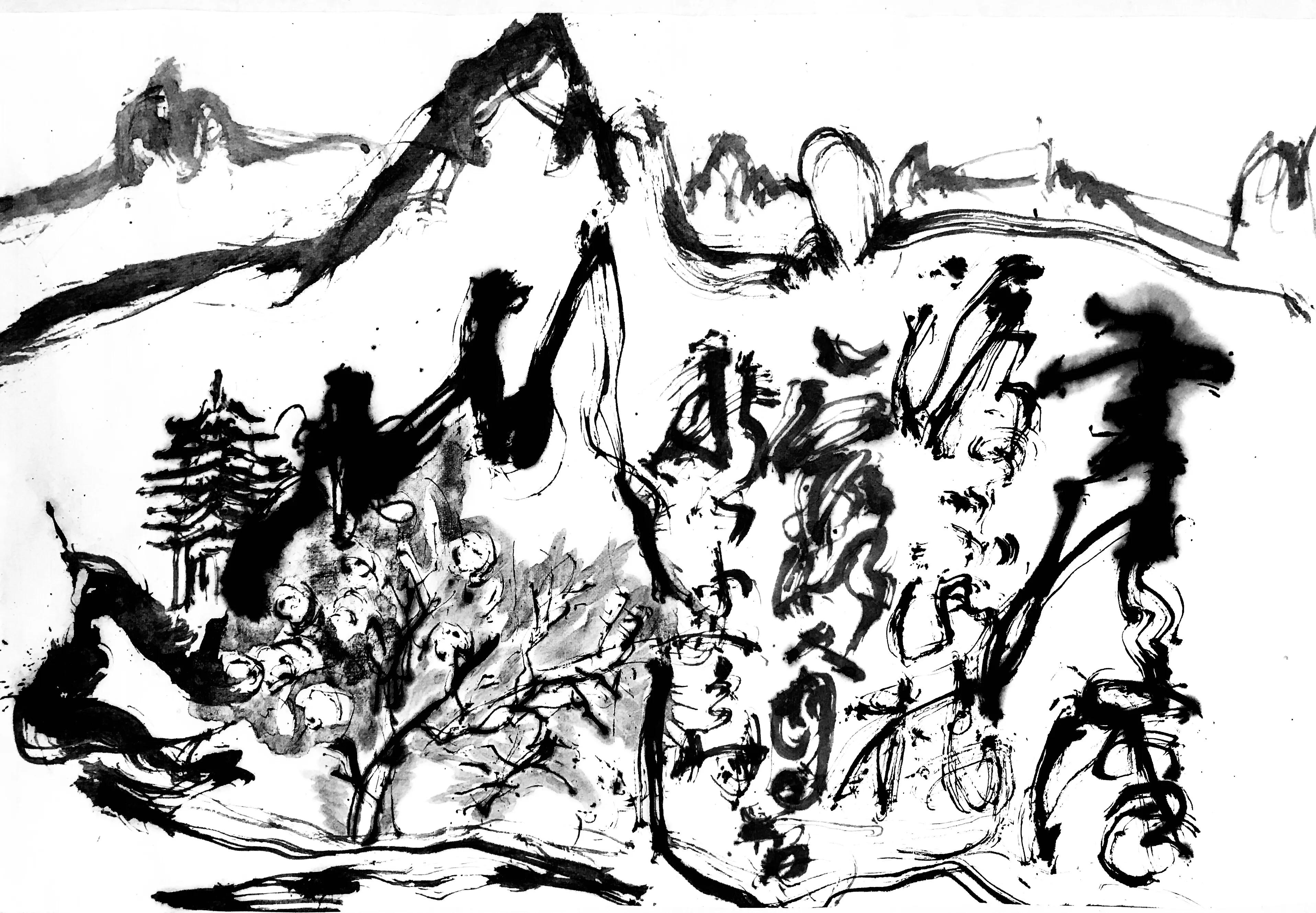 Pen and ink sketches on rice paper in October - iNEWS