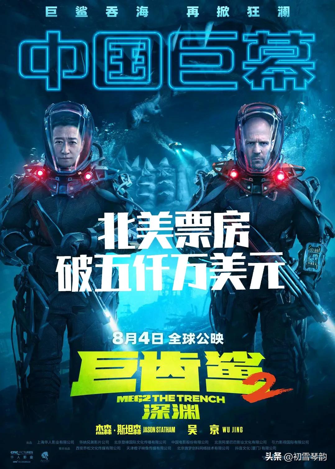 The North American box office of Wu Jing's "The Meg 2" exceeded 50 ...