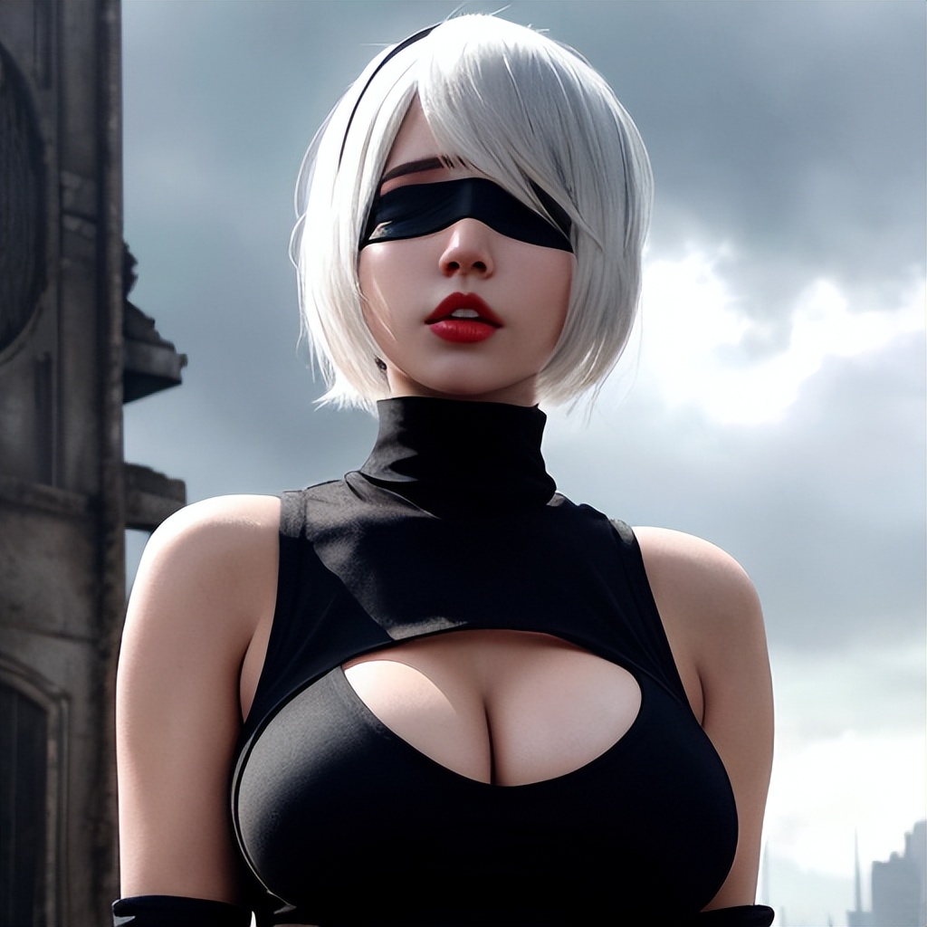 Stable Diffusion AI drawing, Ms. Nier Automata 2B - iNEWS