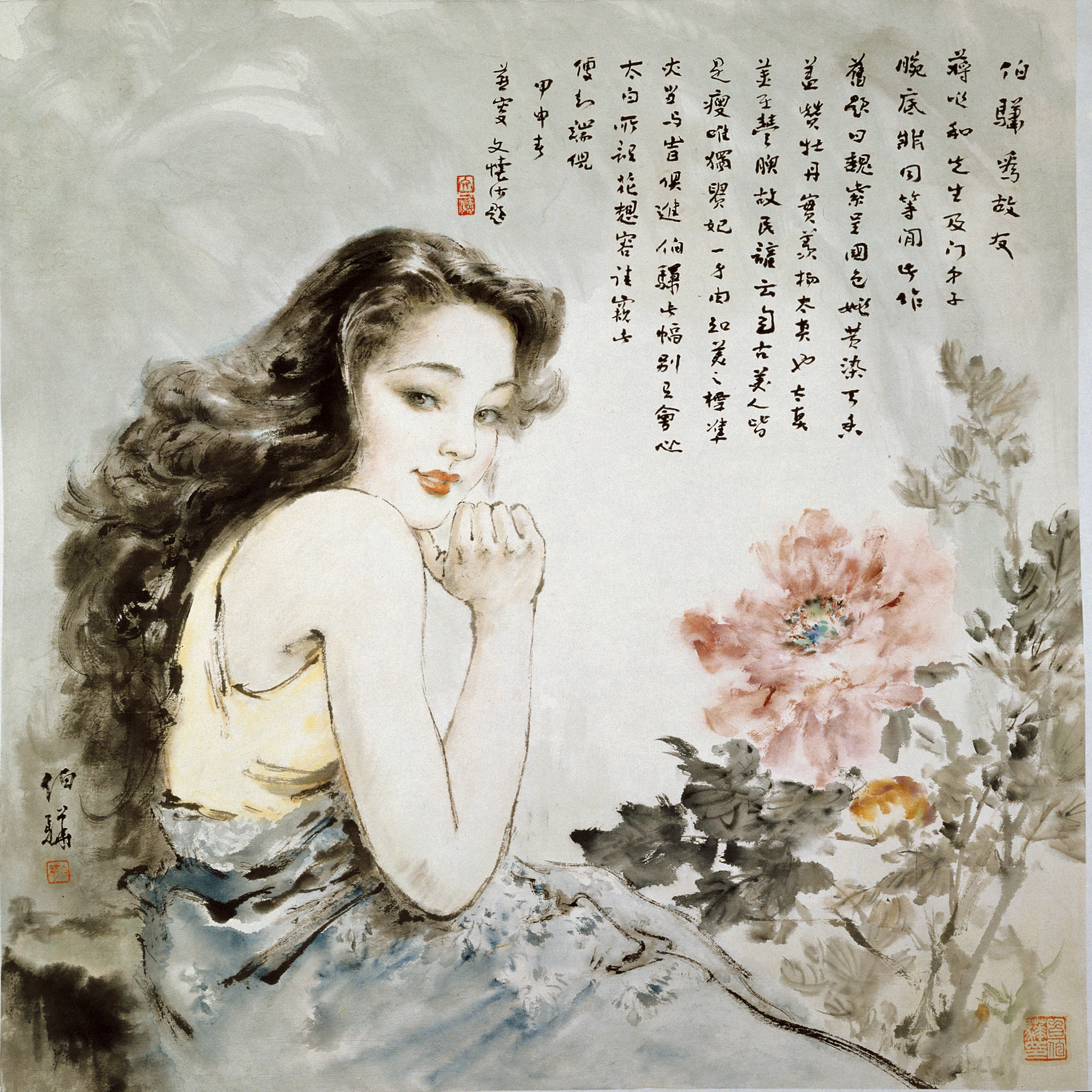 Bai Bohua's figure paintings are charming but not vulgar, realistic and ...