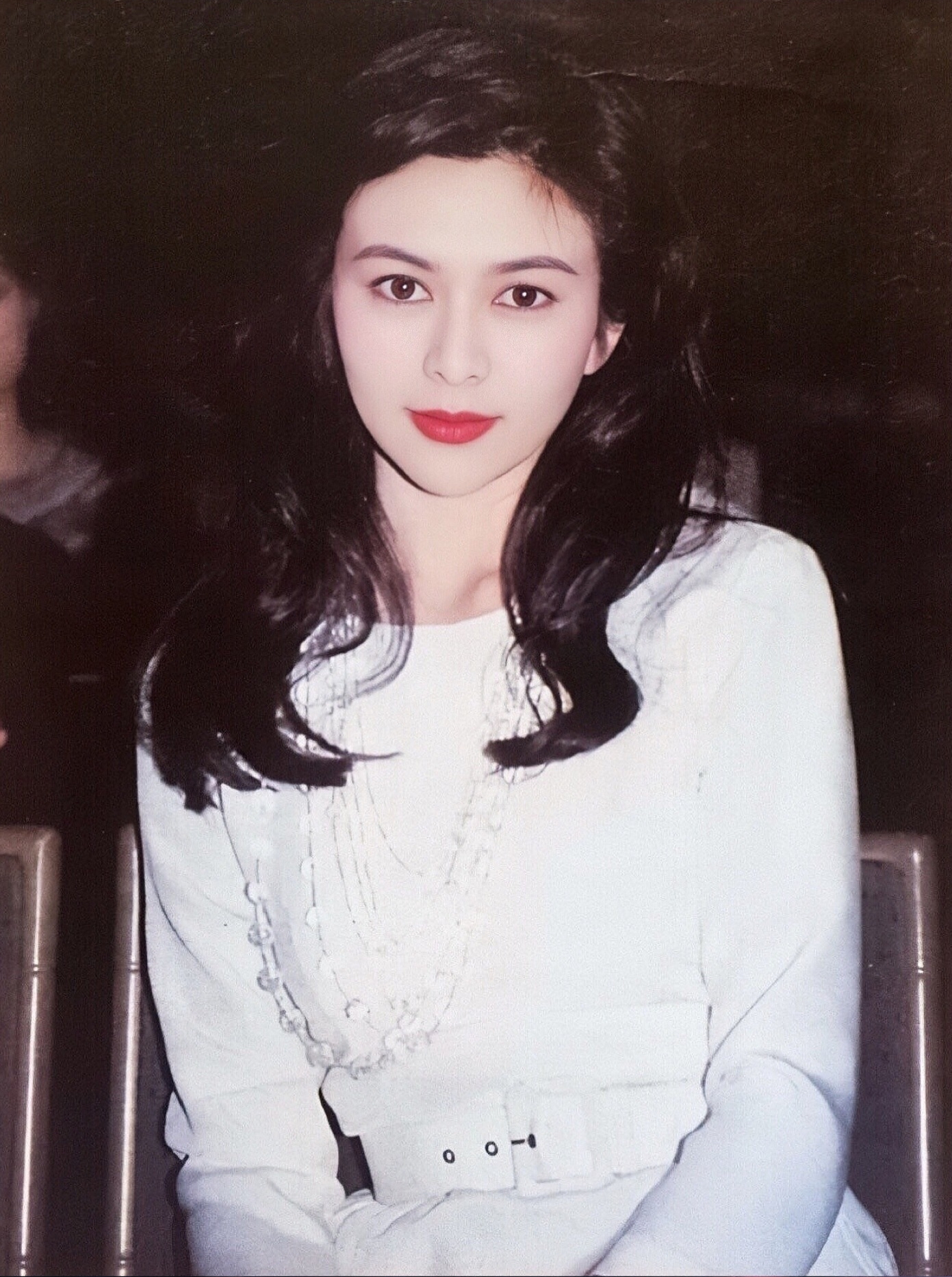 Rosamund Kwan, the champion of Miss Hong Kong in 1988, has a glimpse of ...