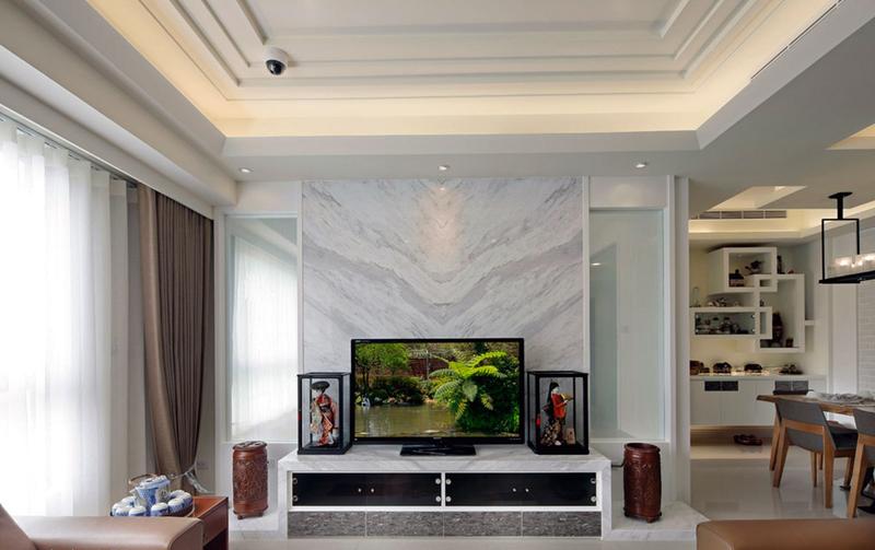 The 156-square-meter four-bedroom apartment gives the space an elegant ...