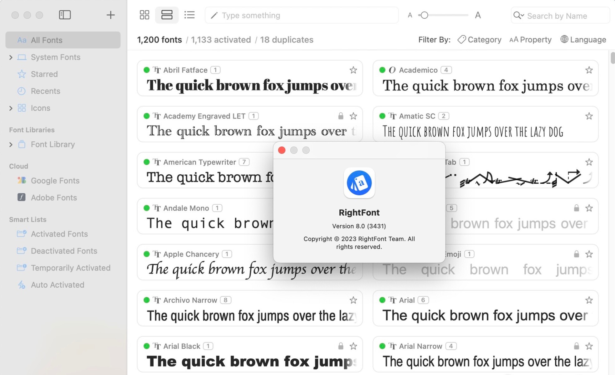 RightFont for Mac (font management tool) - iMedia