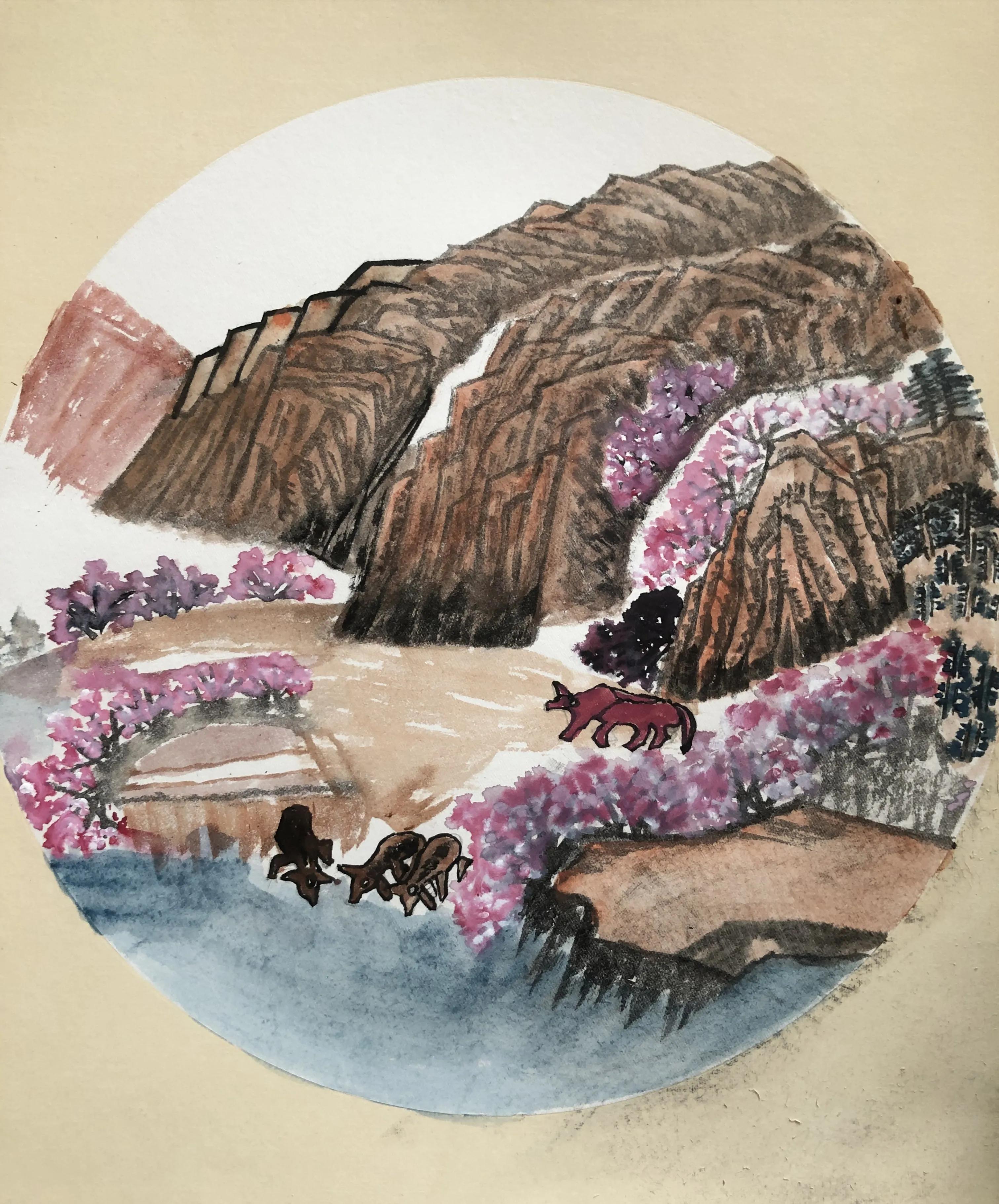 "Focus" - Online Exhibition of Painter Lu Ling's Latest Fan Sketches ...