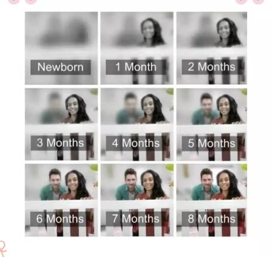 0-12 months baby's vision training: the black and white card is used ...