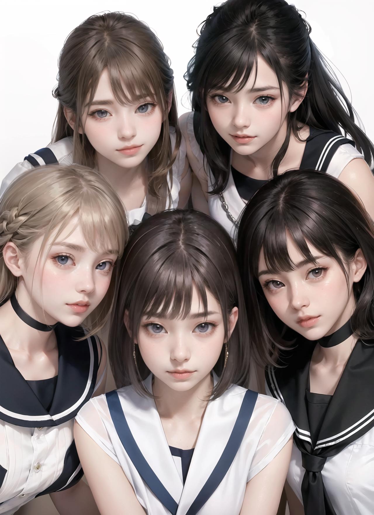 One AI girl every day, Multiple Girls Group lets AI painting ...