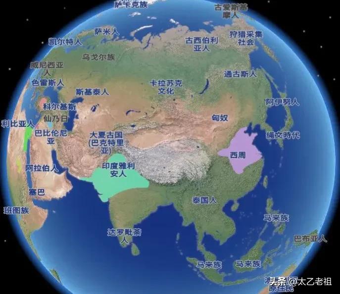 Distribution map of civilizations around China and the world from 3000 ...