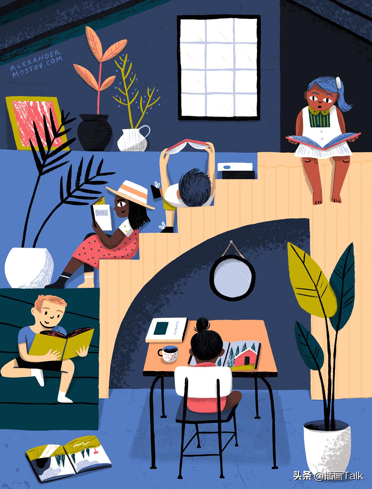 American illustrator Alexander Mostov, funny and easy to understand ...