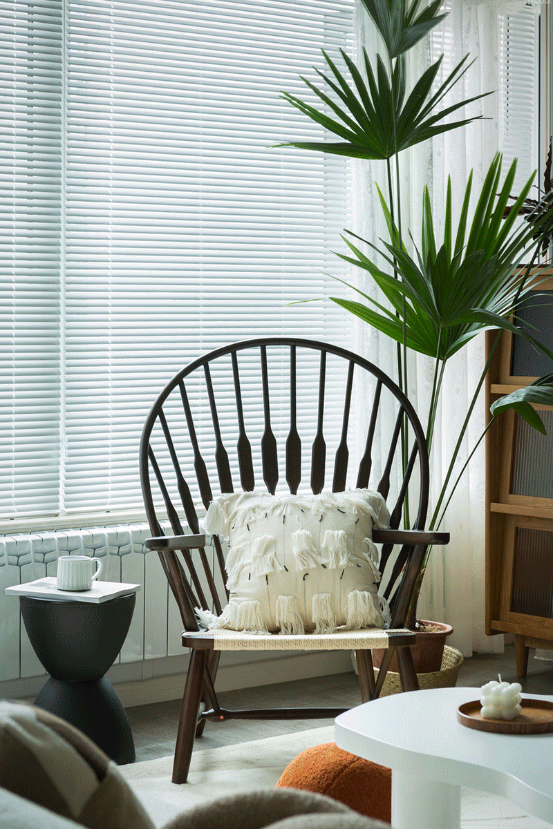 PU line + bean green color separation design, a 105㎡ retro forest style ...