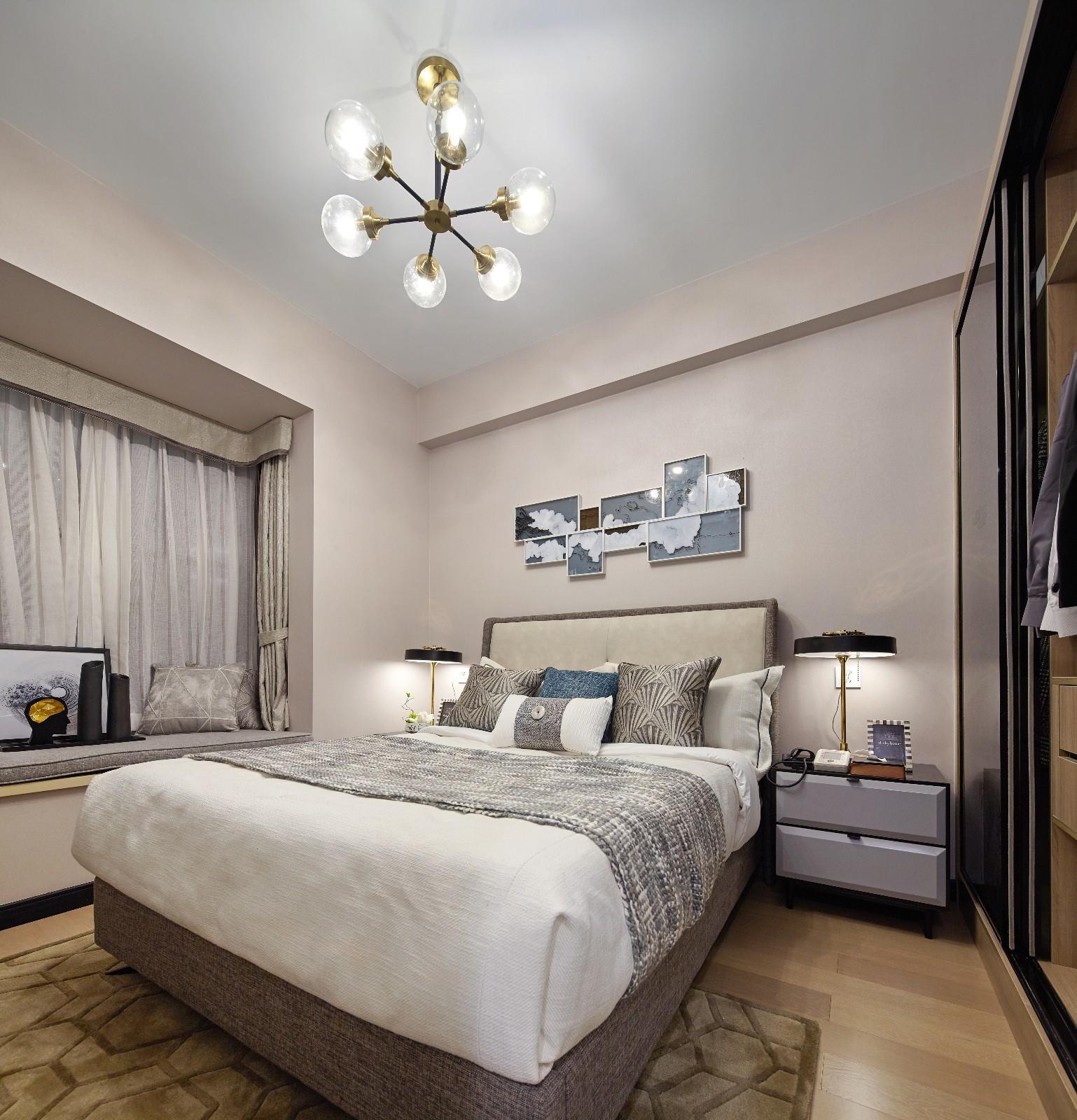 The 90㎡ three-bedroom is infused with sophistication and elegance, and ...