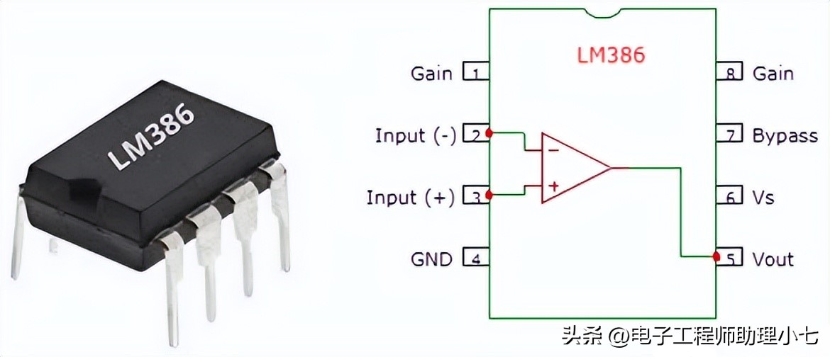 LM386 audio amplifier circuit diagram explanation, graphic + circuit ...