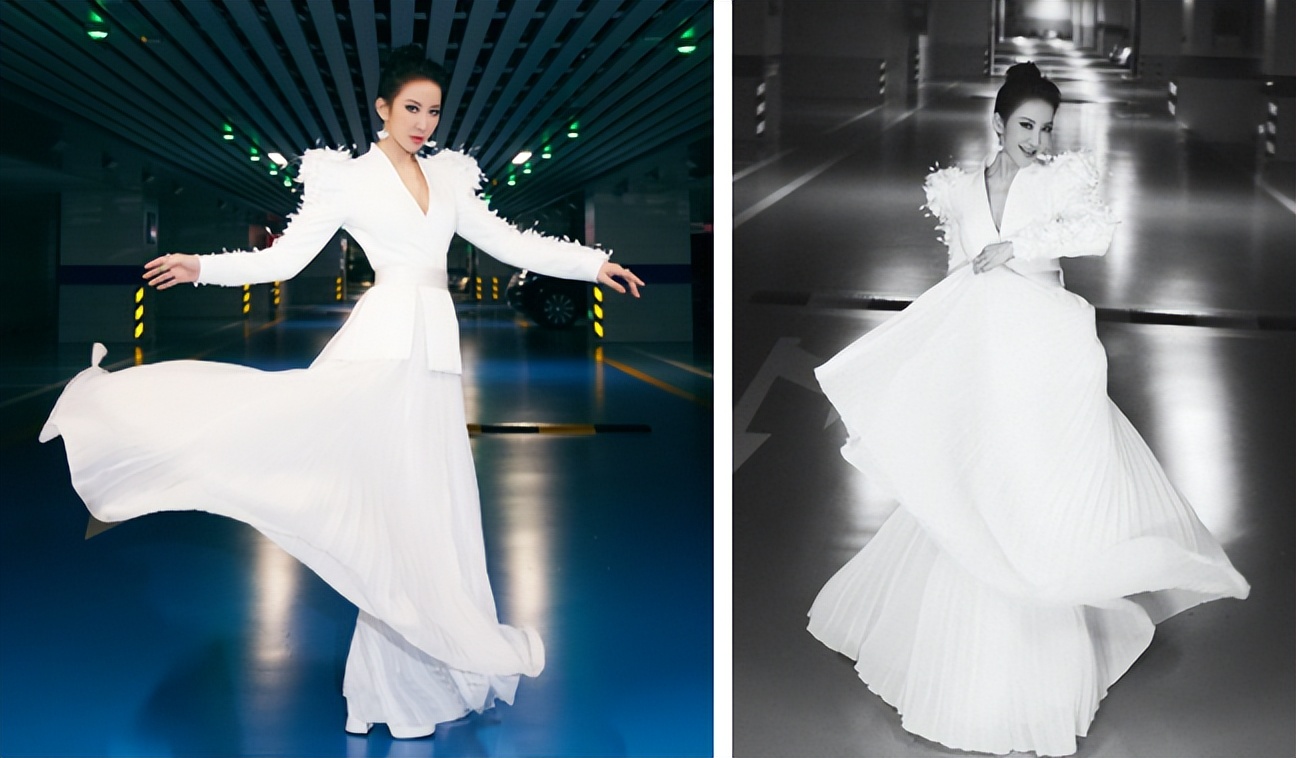 47-year-old Coco Li sings and dances in a bar, with a slim body and ...