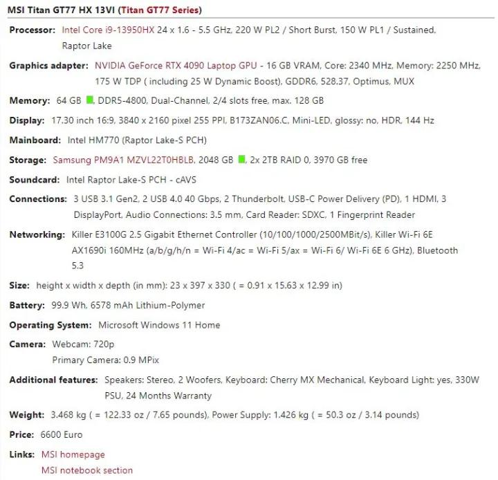 The strongest hardware, top performance! Gaming Laptop MSI Titan GT77 HX Review - iMedia