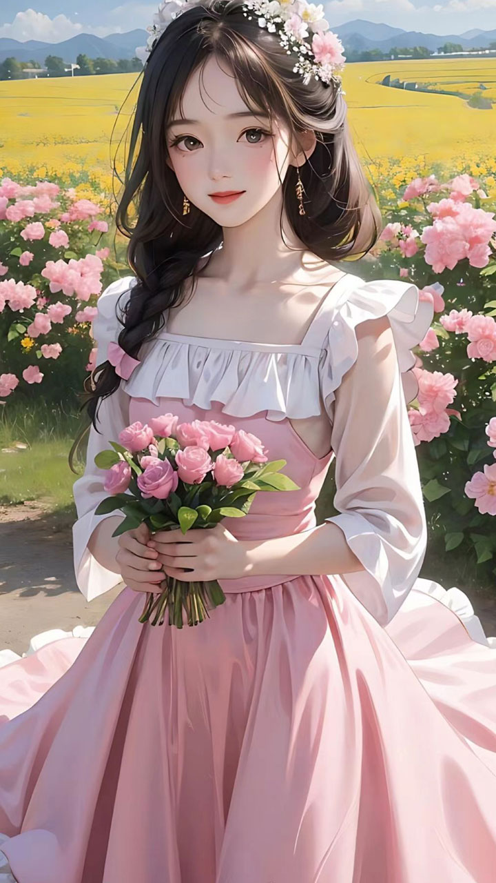 Dawn and clouds bloom, and spring follows people's wishes——Bright girl ...