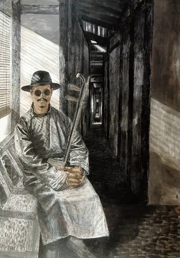 Blind man A Bing: proficient in playing, playing and singing, loves to ...