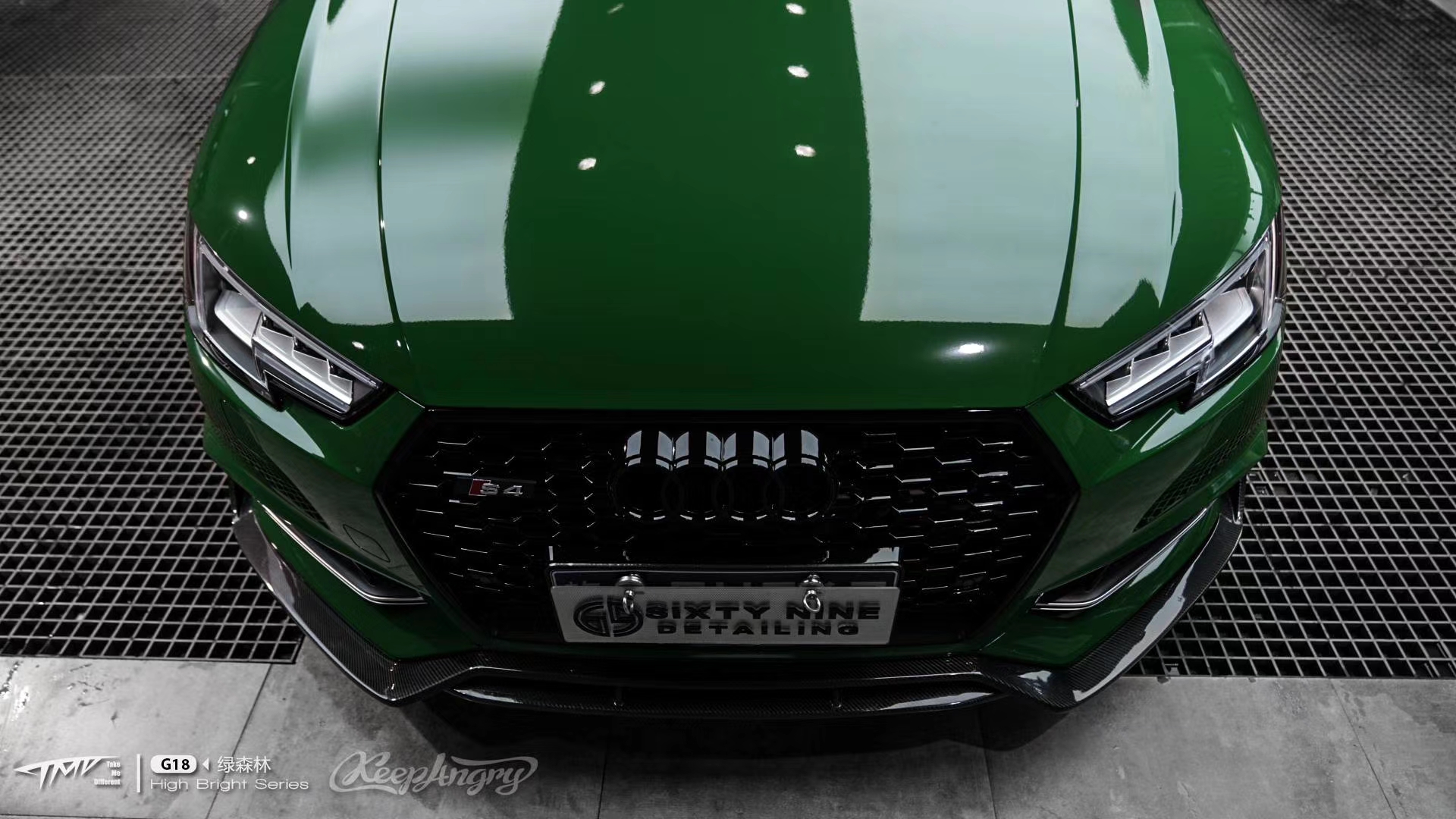 This green is too dazzling, TMD tide brand Audi S4 forest green color ...
