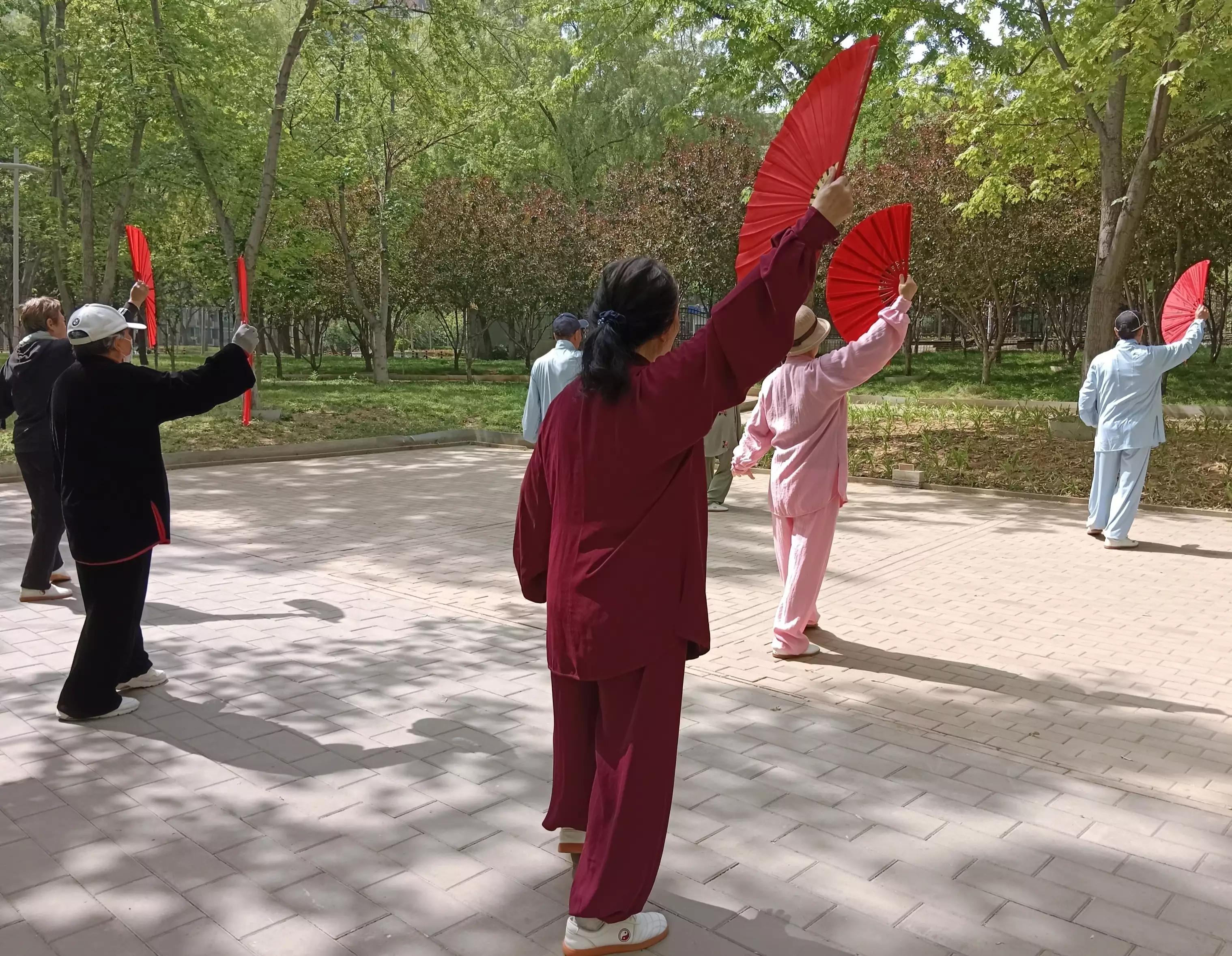 Happy Tai Chi fans dancing - iNEWS