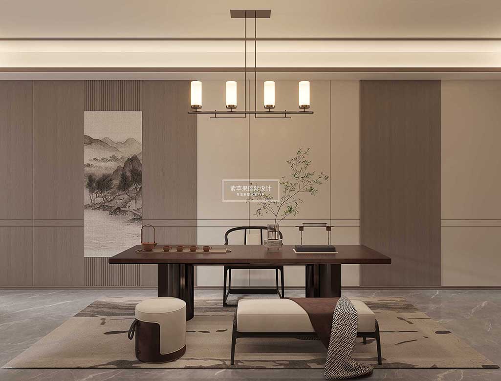 The decoration design of the new Chinese-style tea room in Guiyang ...