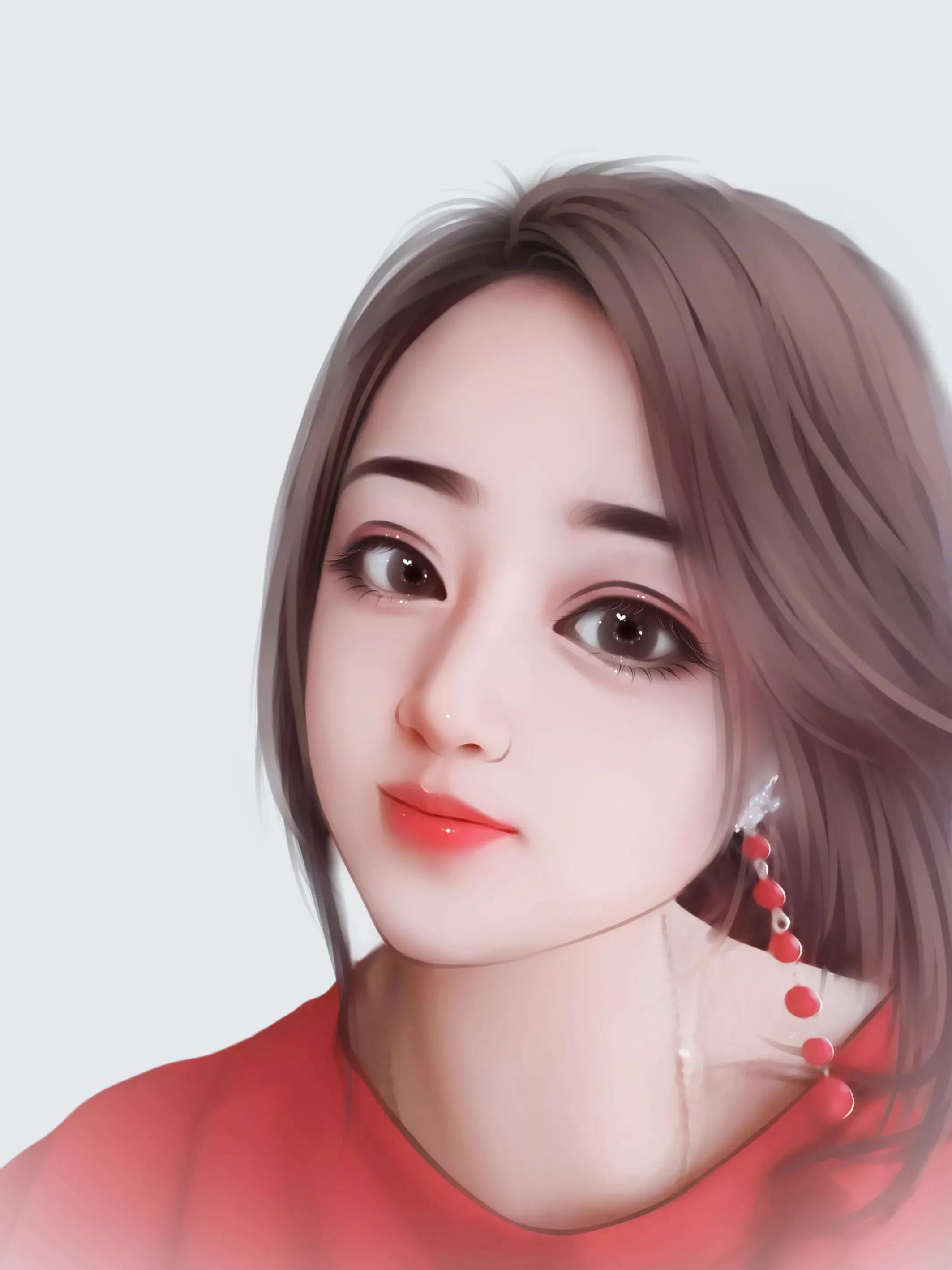 Personalized and exquisite hand-painted avatars of girls, high-quality ...