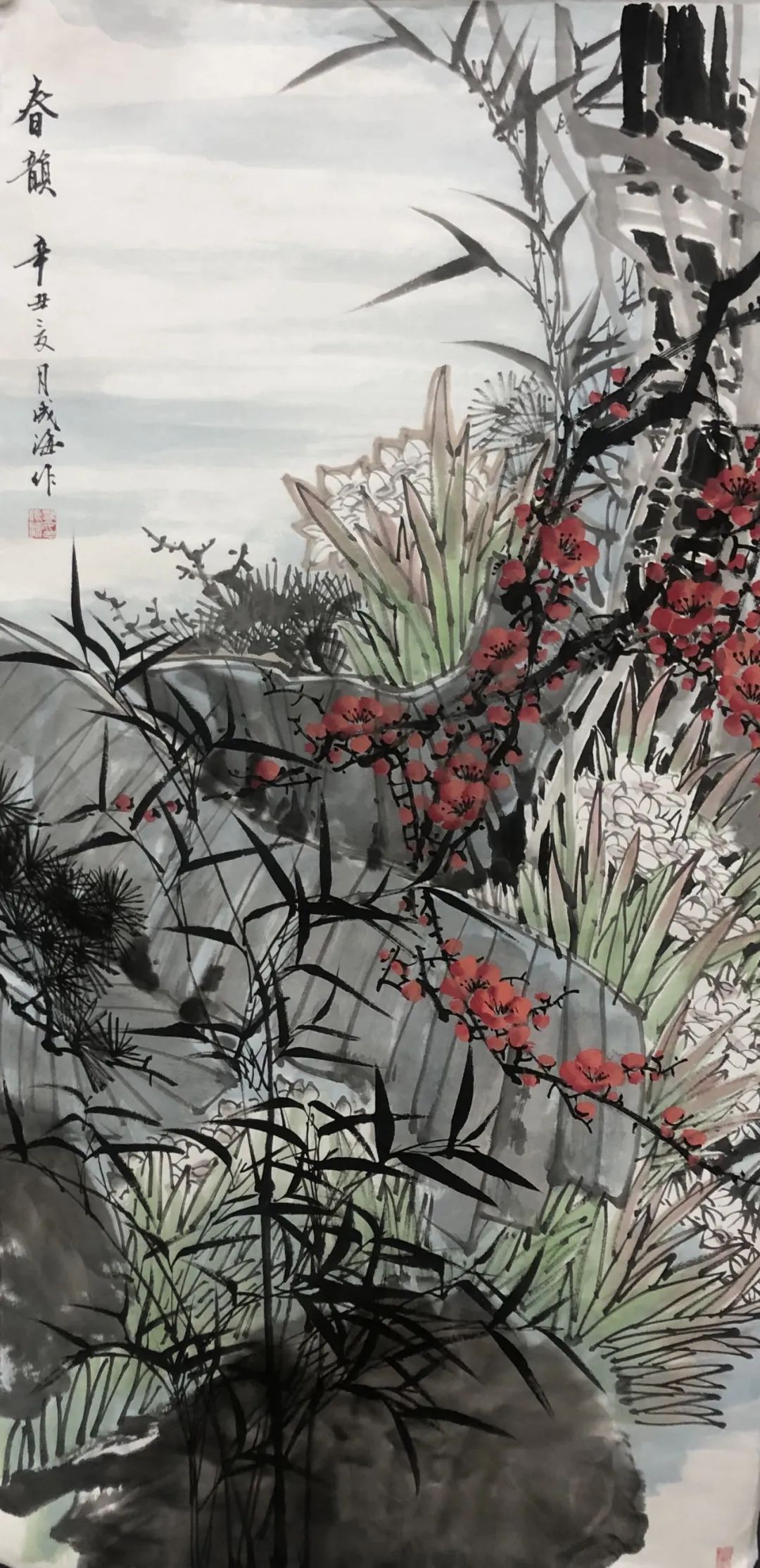 The flowers and birds in Long Chenghai's works are beautiful and worth ...