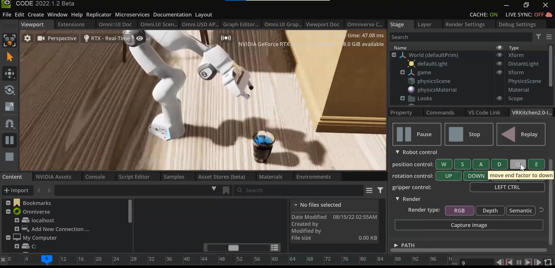 Omniverse pioneers face to face: PhD students build extensions to control robotic simulations ...