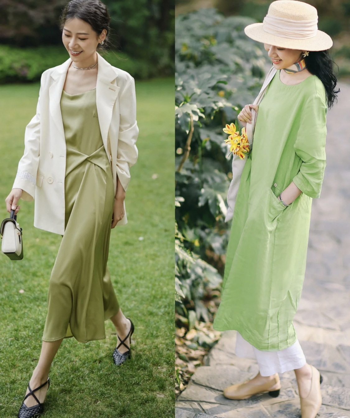 Green is the "temperament color" of 30+ women, learn to match formulas ...