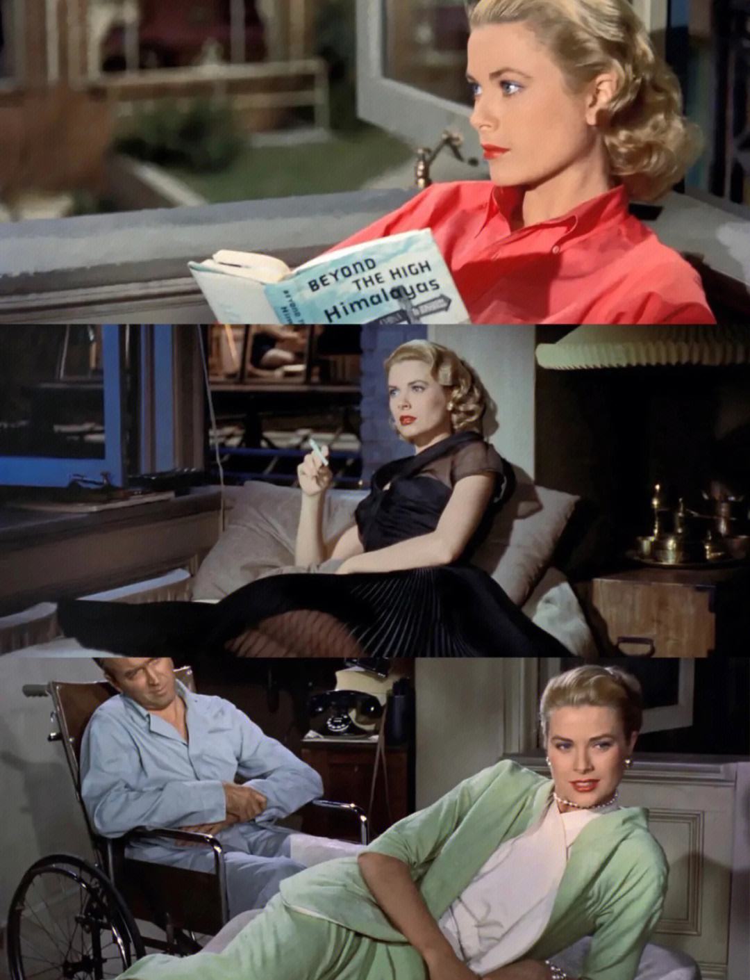 "Rear Window": Jeff uses binoculars to observe the lives of neighbors ...