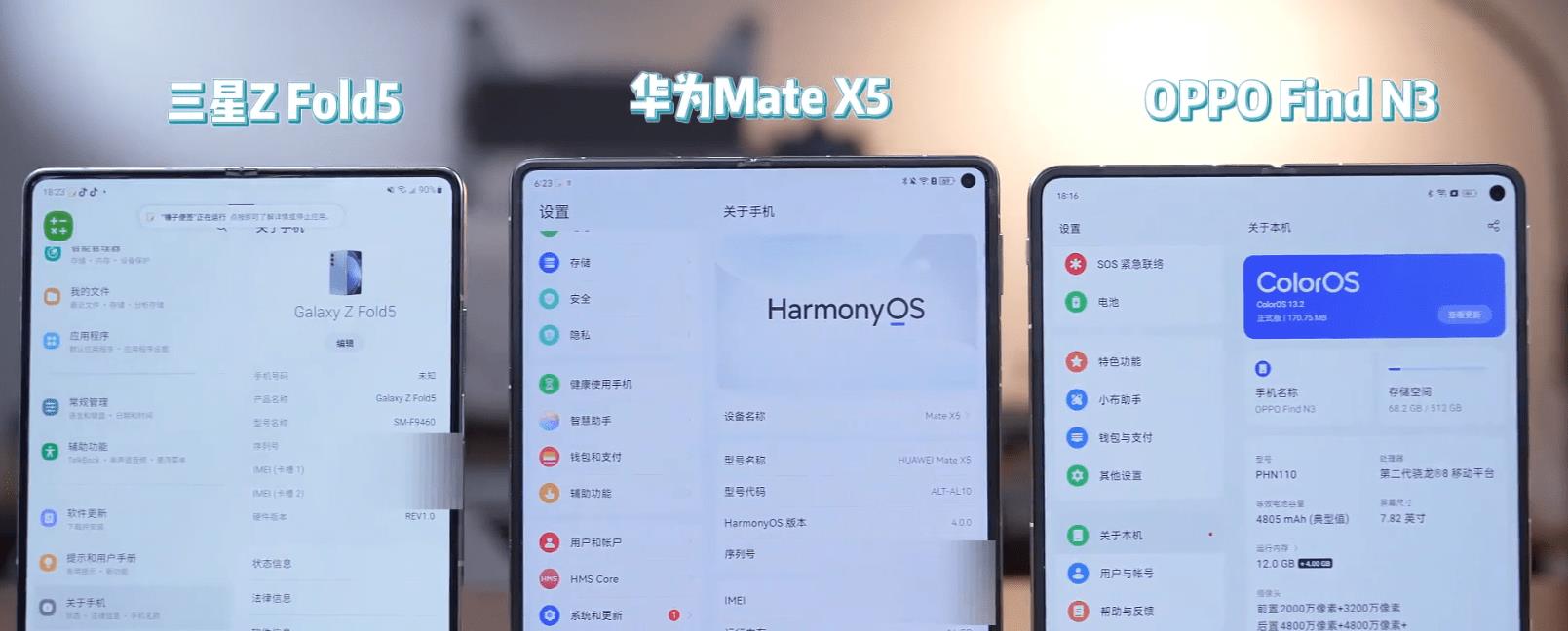 Folding screens emphasize interactive experience. Huawei, Samsung and OPPO each have their own ...