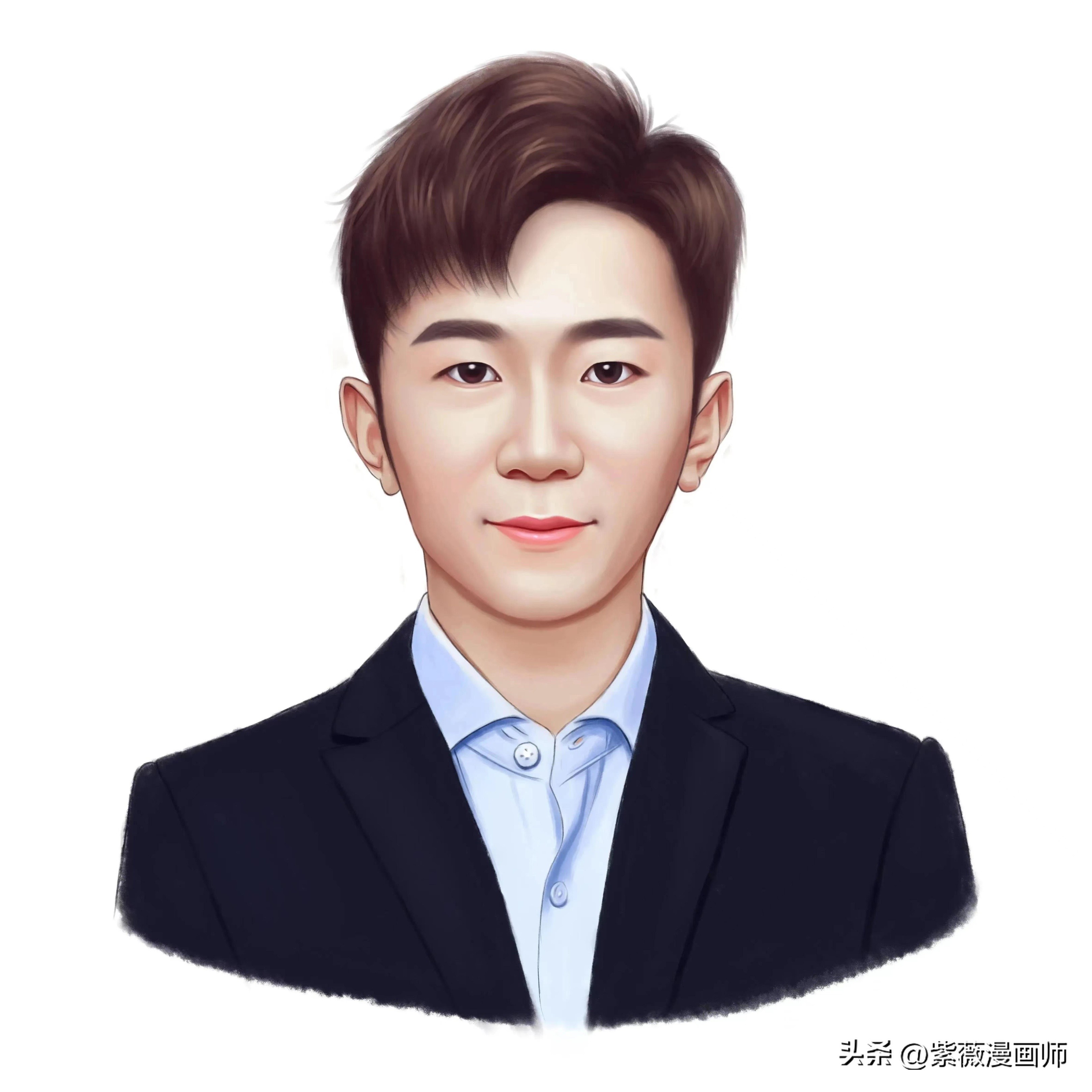 Change your WeChat avatar: a man's hand-painted realistic avatar ...
