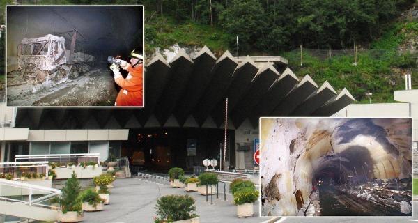 Mont Blanc tunnel fire!The 1000-degree high-temperature tunnel turned ...