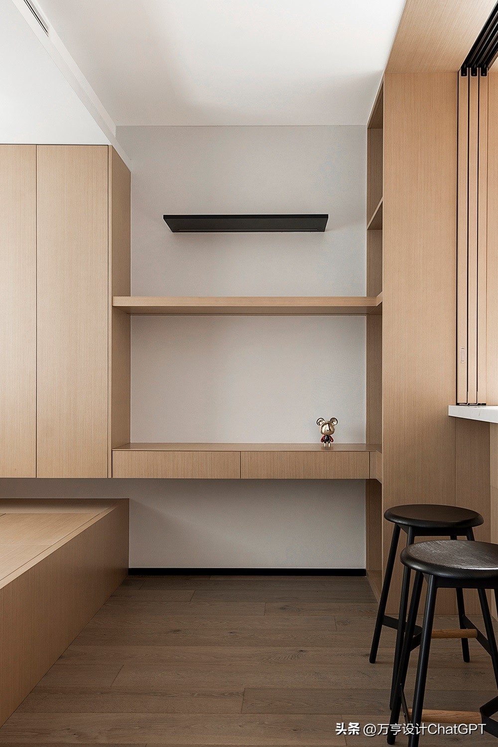 Use points, lines and surfaces to break up the existing space, and ...