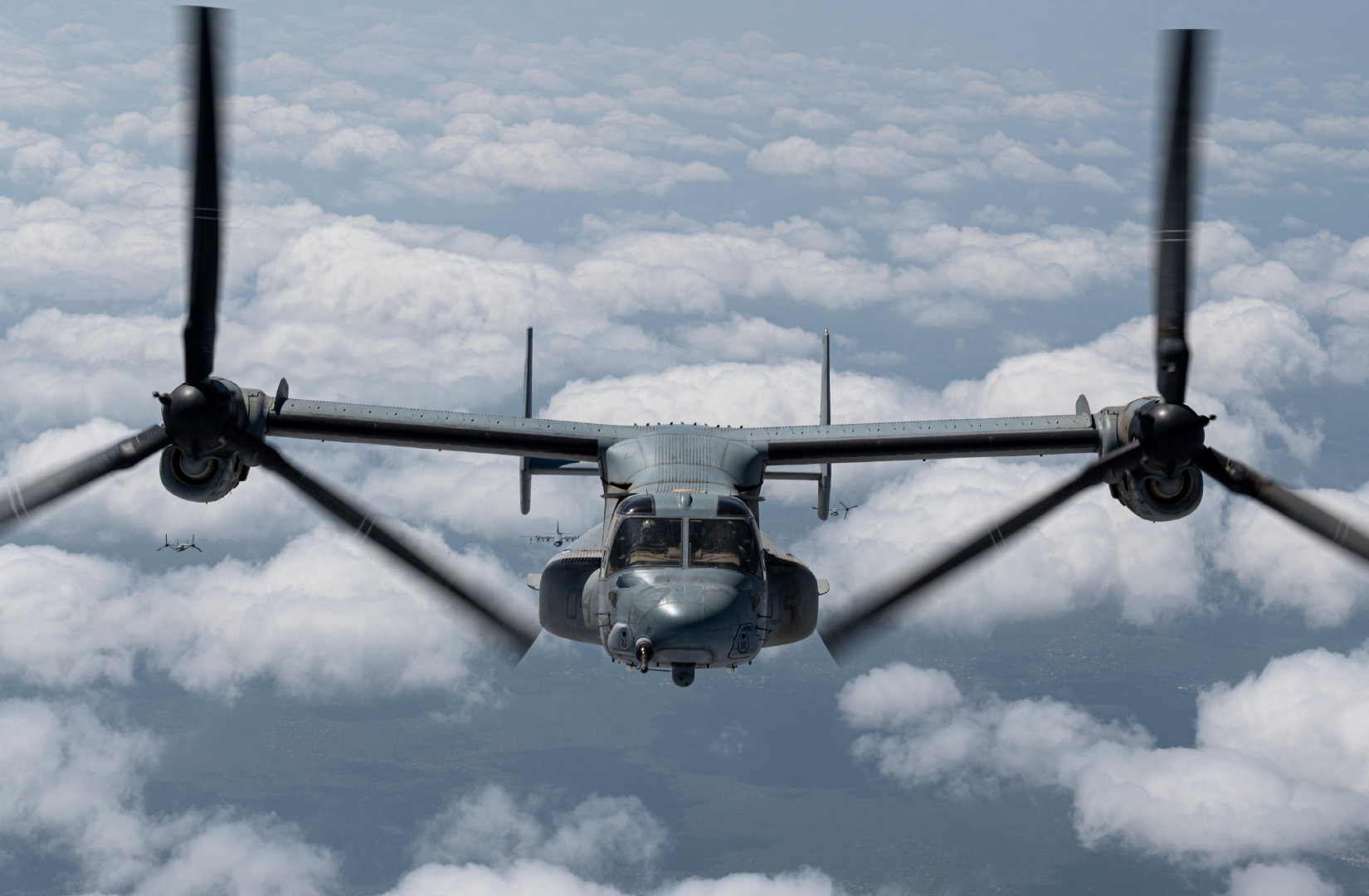 A Marine KC-130J of the 252nd Air Refueling Transport Squadron over ...