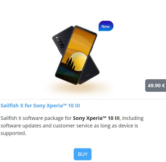 Sailfish OS 4.4.0 is compatible with Sony Xperia 10 III - iNEWS