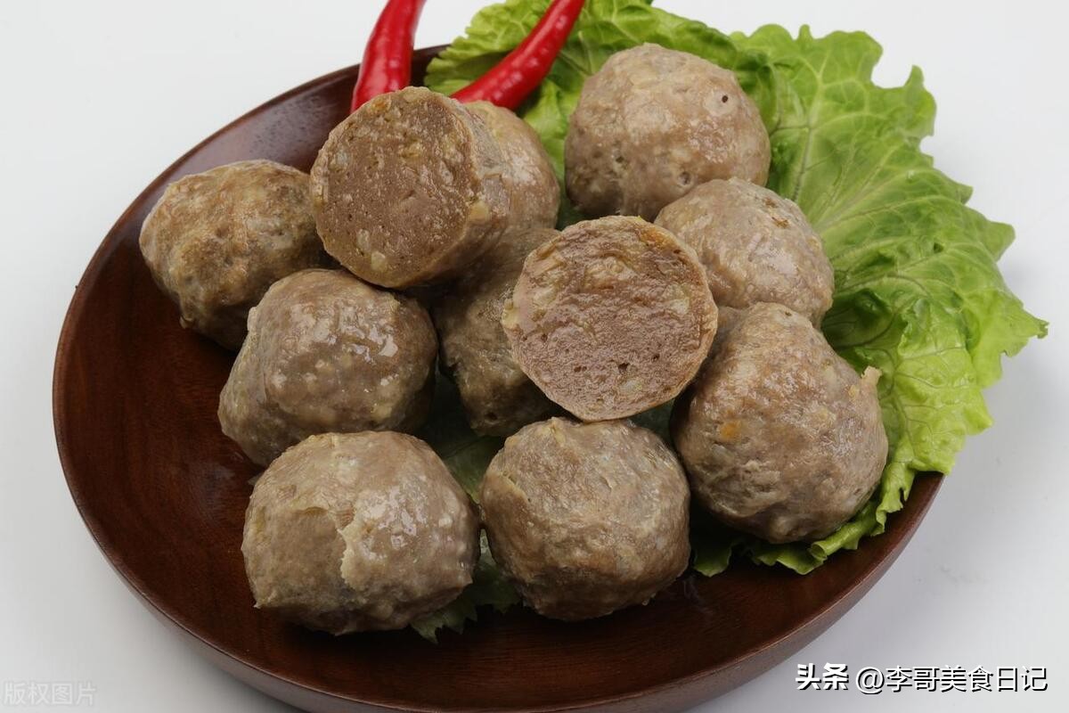 Nutritious and delicious cold beef balls, the taste is springy and ...