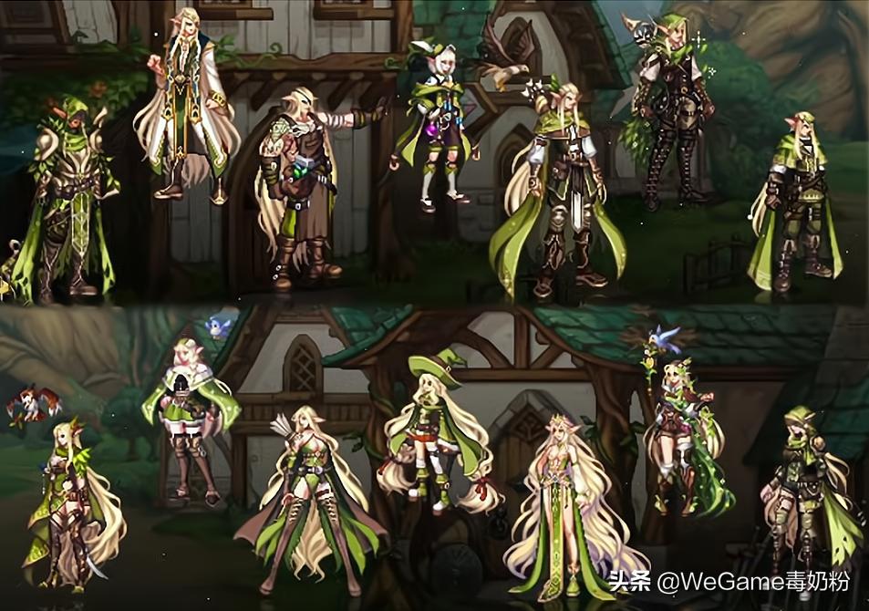 DNF: "Elf Fashion" Appearance List!5 colors for all occupations, the ...