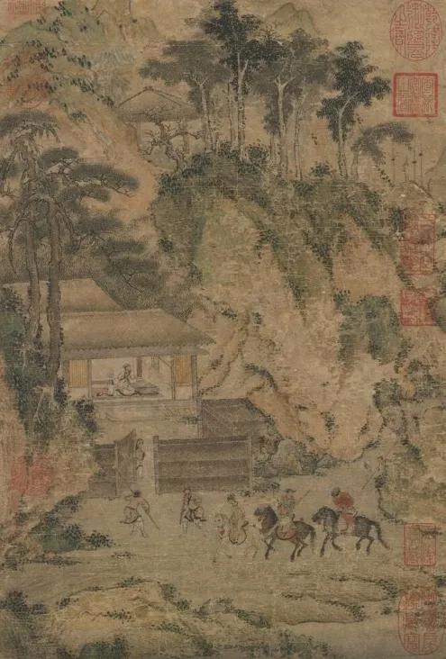 Appreciation of Dong Zhan's painting "Three Visits to the Thatched ...