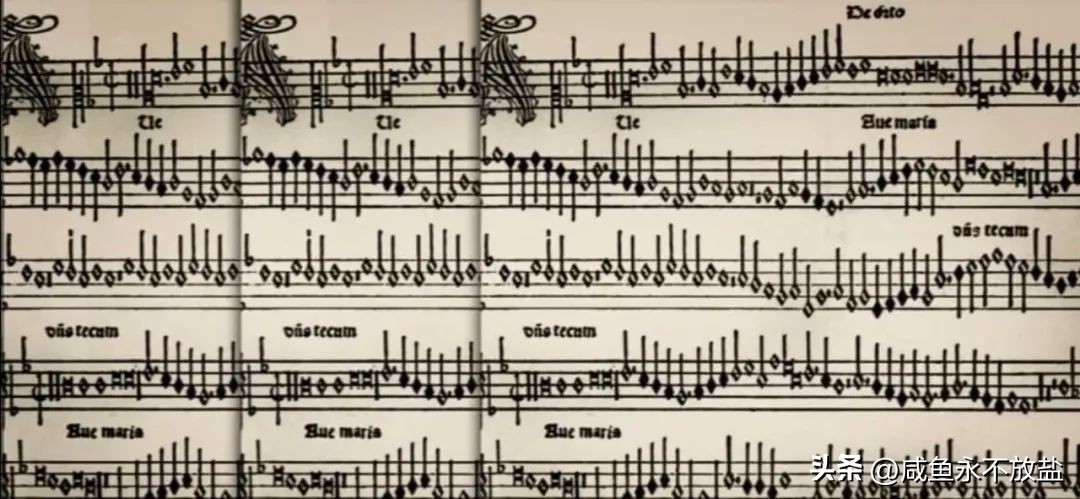 Music scores from the ancient Greek period, written in the writings of ...